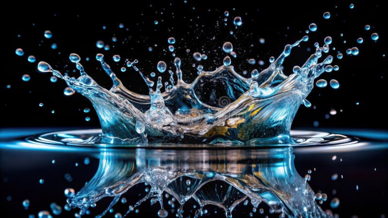 Dynamic Splash of Liquid in Motion a Stunning Abstract Image of Water ...