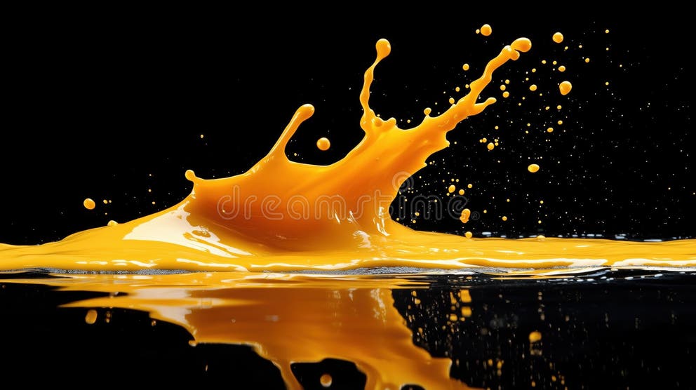 Dynamic Splash of Melted Cheddar Cheese Creates Exciting Visual Impact ...