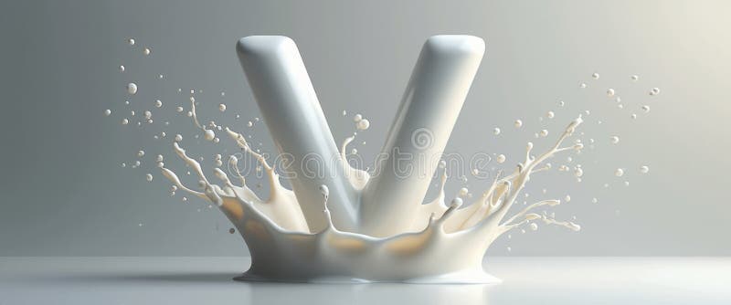 Dynamic Splash Milk Bold Letter V Stock Photos - Free & Royalty-Free ...