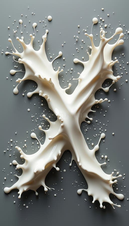 Dynamic Splash Milk Forming Artistic X Stock Photos - Free & Royalty ...