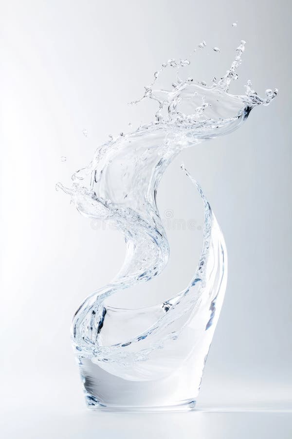 Dynamic Splash of Mineral Water Forming an Elegant Shape Stock Image ...