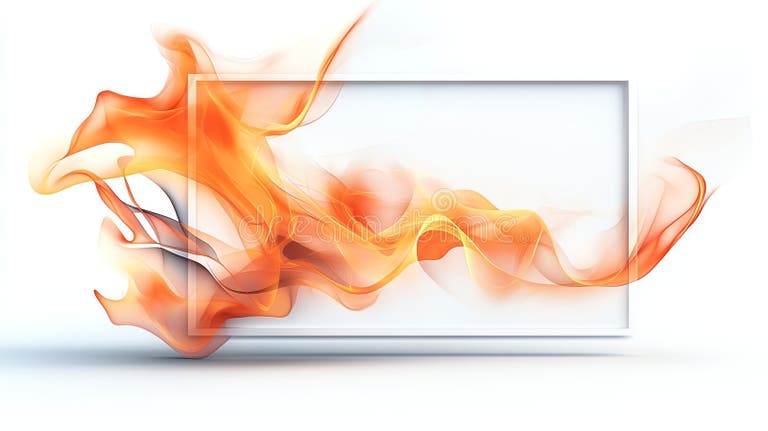 A Dynamic Splash of Orange Flames and Smoke Creatively Surrounds a ...