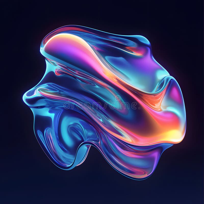 Dynamic Splash of Paint in 3D Artwork Stock Illustration - Illustration ...