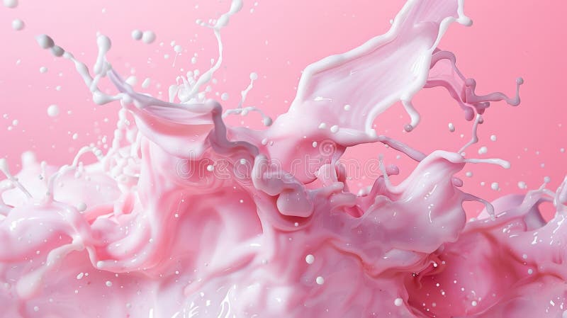 Dynamic Splash of Pink Liquid on a Pastel Background Stock Photo ...