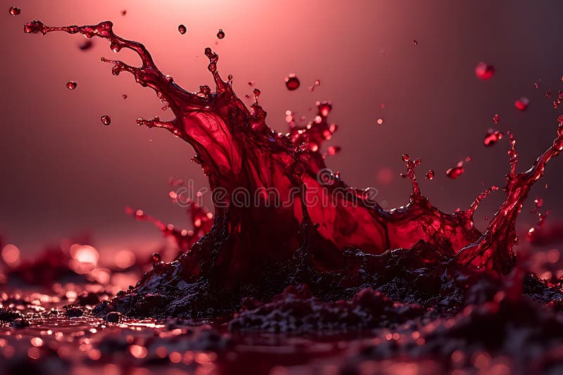 Dynamic Splash of Red Liquid Studio Close-up Photography Artistic ...