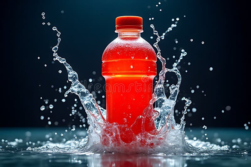 Dynamic Splash of Refreshing Beverage Studio Photography Dark ...