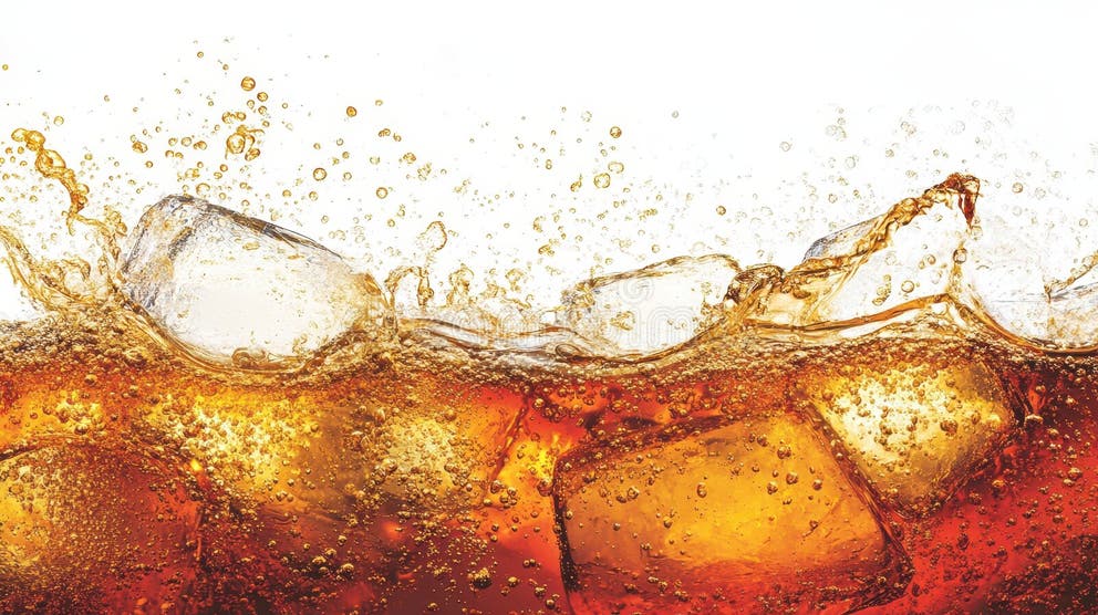Dynamic Splash of Refreshing Cola on Clean White Background, Stunning ...