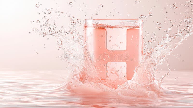 Dynamic Splash of Refreshment, Closeup of Pink Water Bottle with ...