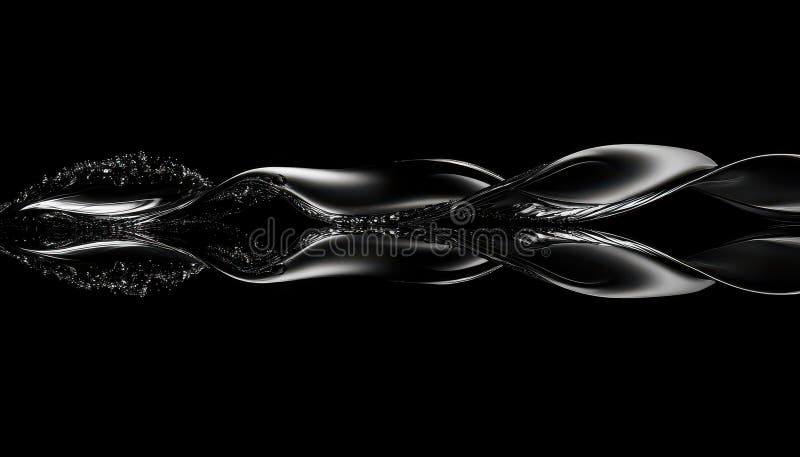Liquid Splash Ribbon Flows Gracefully Against a Dark Background with ...