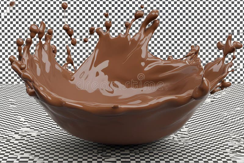 Dynamic Splash of Rich Brown Chocolate Liquid Stock Illustration ...