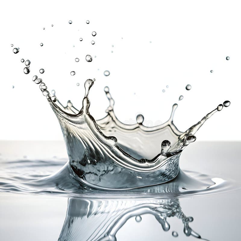 Silver Liquid Splash Isolated on White Background Stock Illustration ...