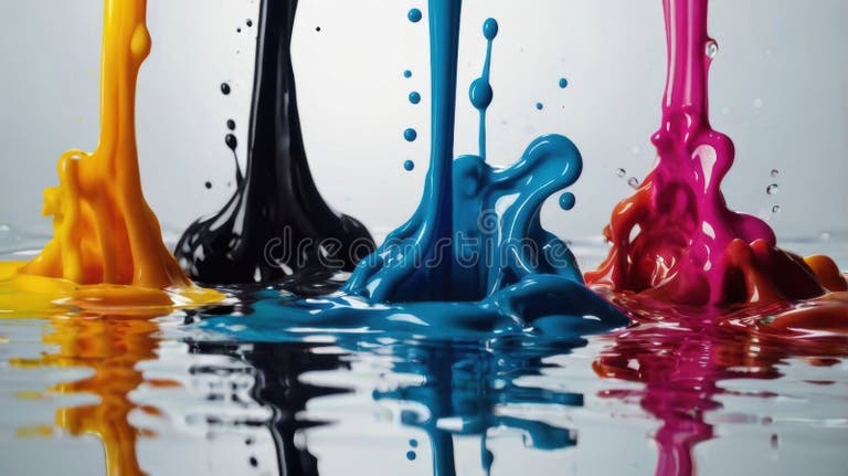 Dynamic Splash of Vibrant Colors: a Mesmerizing Display of Paint ...