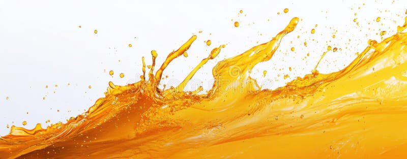 Vibrant Orange Liquid Splash on White Background Stock Illustration ...
