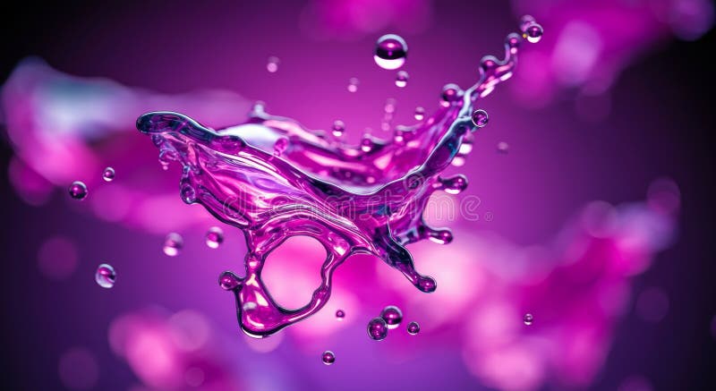 Dynamic Splash of Vivid Purple Liquid on Vibrant Gradient Background ...