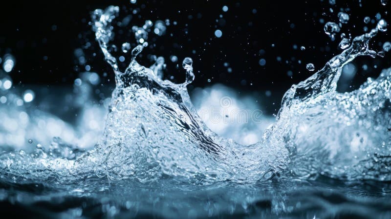 Dynamic Splash of Water Captured Mid-air Stock Image - Image of ...