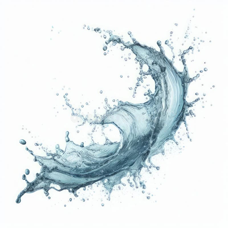 Dynamic Splash of Water Captured Mid-air, Showcasing the Fluidity and ...