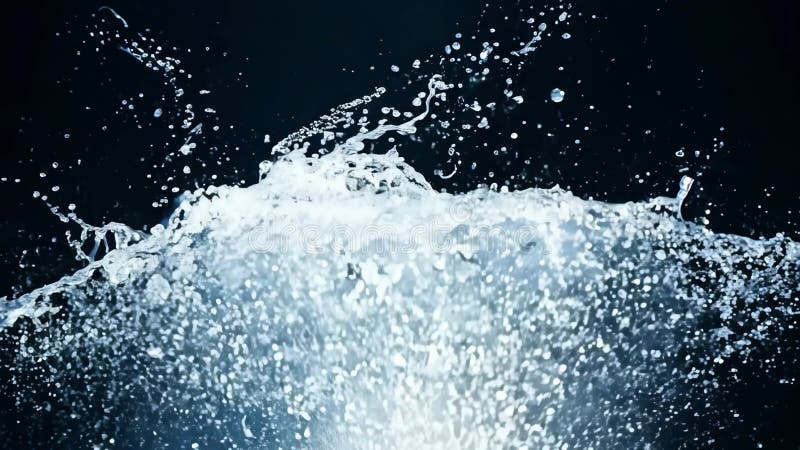 A Dynamic Splash of Water Captured in Motion Against a Dark Background ...