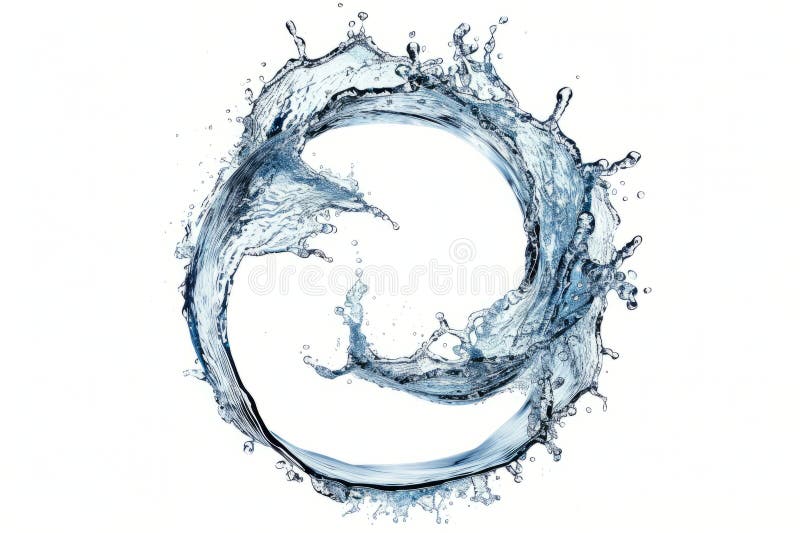 Dynamic Splash of Water in a Circular Shape, Symbolizing Freshness ...
