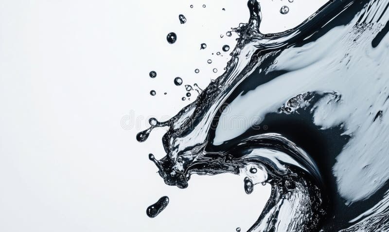 Dynamic Splash of Water Creating Abstract Shapes and Patterns Against ...