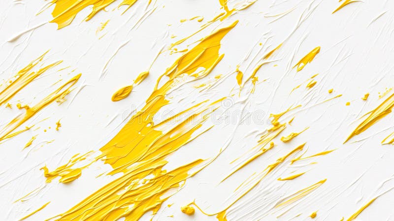 A Dynamic Splash of Yellow Paint Covers a White Background, Creating an ...