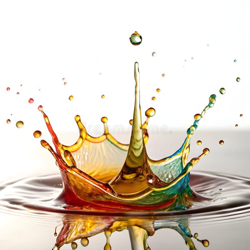 Oily Liquid Splashes Isolated Stock Illustration - Illustration of ...