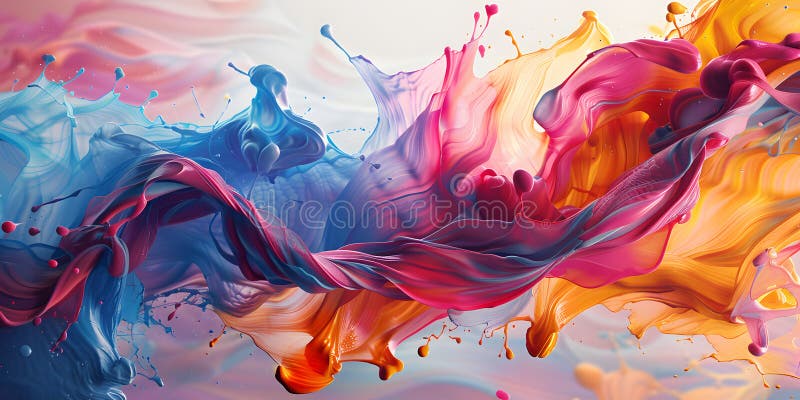 Abstract Paint Splash Art Captures Fluid Motion with Modern Designs ...