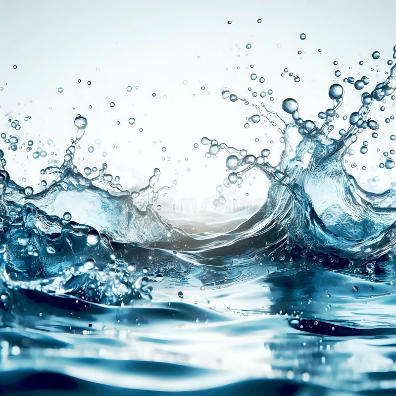 Dynamic Splashes and Water Droplets Form Abstract Shapes, a Concept of ...