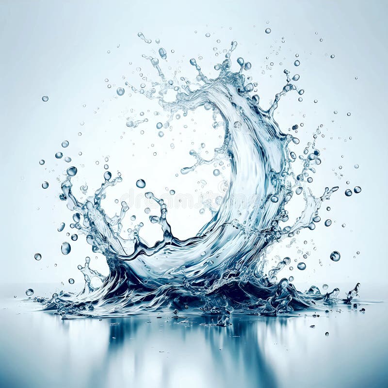 Dynamic Splashes and Water Droplets Form Abstract Shapes, a Concept of ...