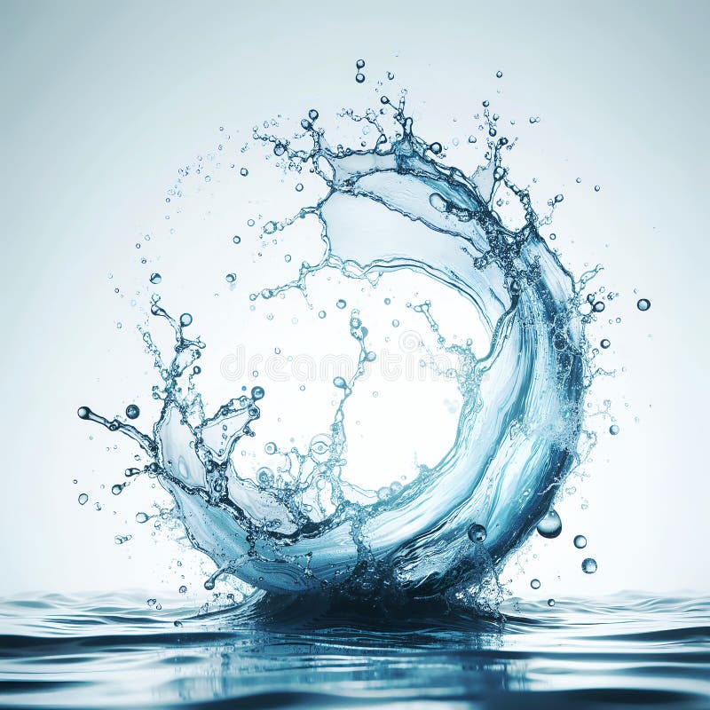 Dynamic Splashes and Water Droplets Form Abstract Shapes, a Concept of ...