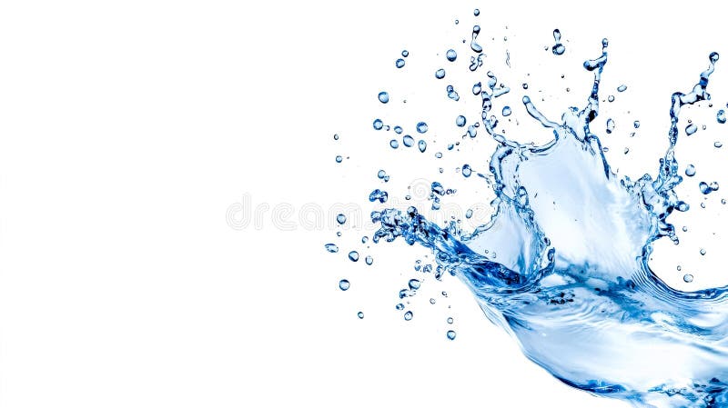 Dynamic Splashing Water Creating Stunning Visual White Background Stock ...