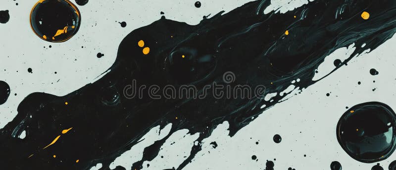 Dynamic Splattered Black Ink Patterns Create Striking Visuals on a ...