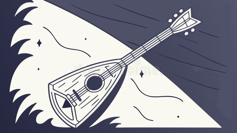 Dynamic Split: Balalaika in Contrasting Light and Shadow, Vector Design ...