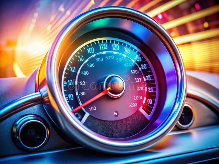 Dynamic Sport Car Speedometer with Progress Bar Visualizing Speed and ...