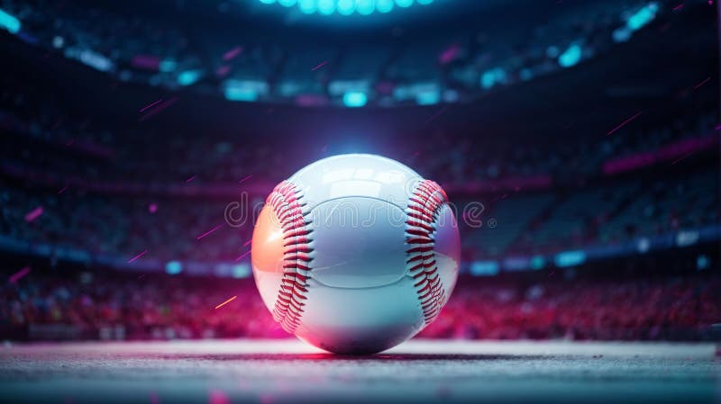 Dynamic Sports Banner: Baseball Background Poster Design. Stock ...