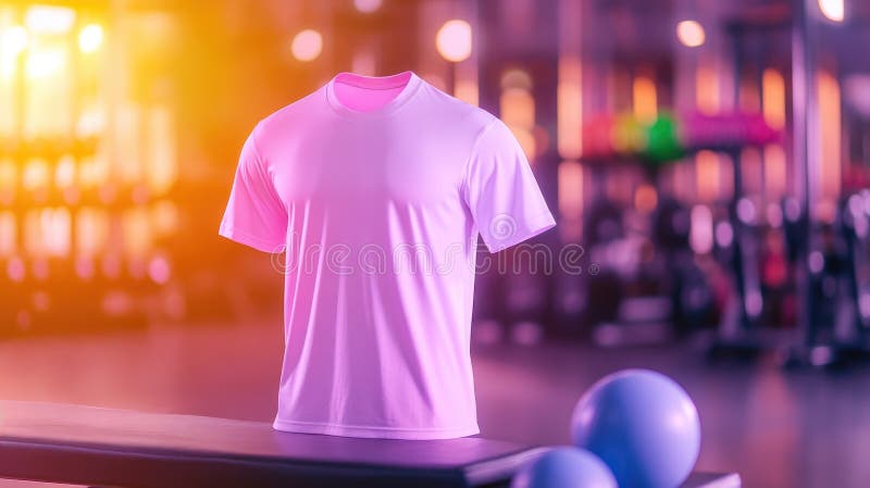Dynamic Sports Jerseys Mockup in a Vibrant Gym Setting for Apparel ...