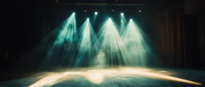 Dynamic Spotlight Arrangements Illuminating a Vibrant Stage Performance ...
