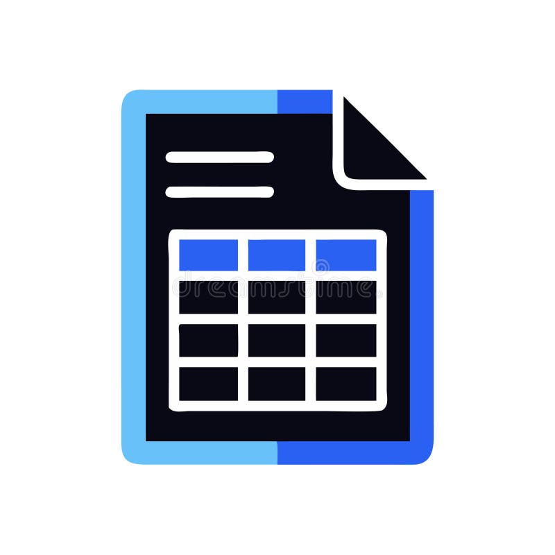 Dynamic Spreadsheet Management Icons Stock Illustration - Illustration ...