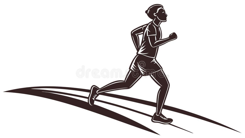 Dynamic Sprinter in Motion, Vector Design Generative AI Stock Vector ...