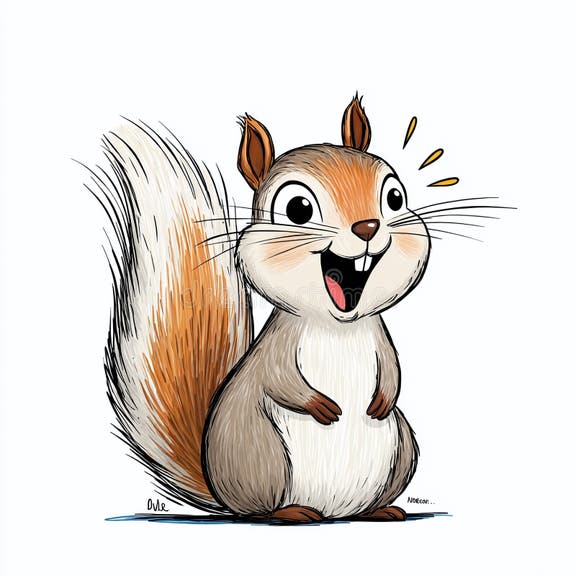 Dynamic Squirrel Illustration a Detailed Visual Prompt for Expert Image ...