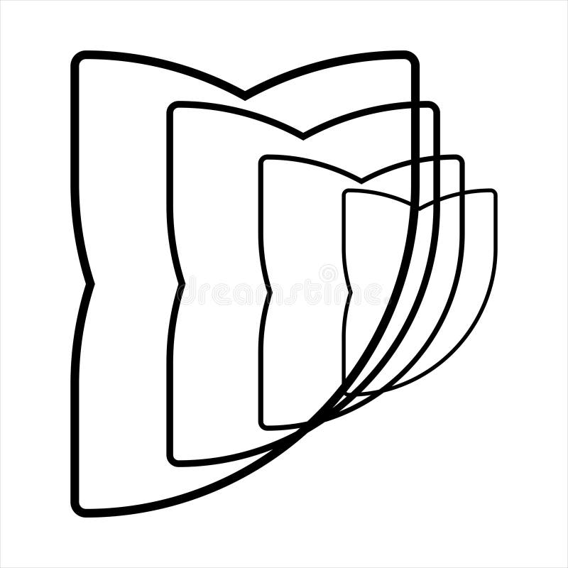 Dynamic Stack of Abstract Shapes Vector Illustration Design Concept ...