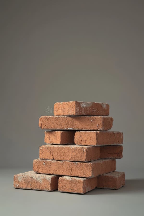 Dynamic Stack of Tilted Bricks Stock Illustration - Illustration of ...