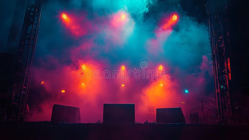 A Dynamic Stage Illuminated by a Rainbow of Lights and Filled with ...