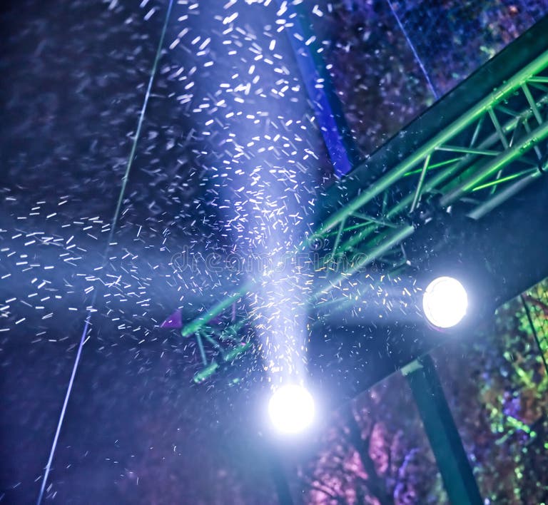 Dynamic Stage Lighting with Mist Effects Stock Photo - Image of light ...