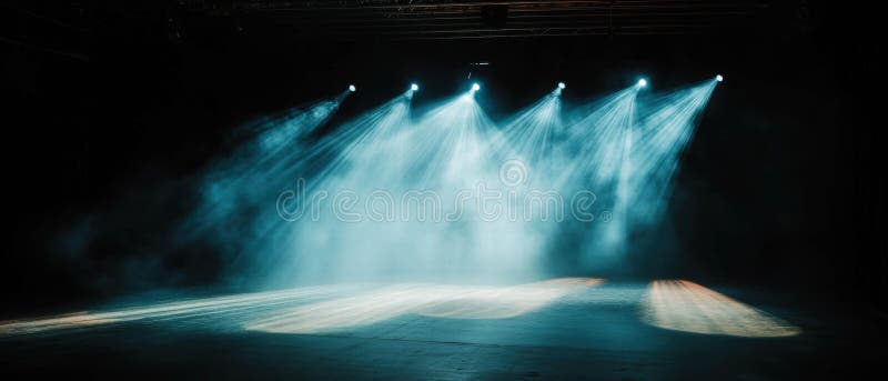 Dynamic Stage Lighting Multiple Spotlights Creating Vibrant Performance ...