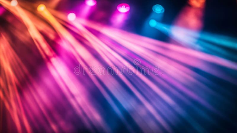 Dynamic Stage Lighting with Pink and Blue Rays Stock Illustration ...