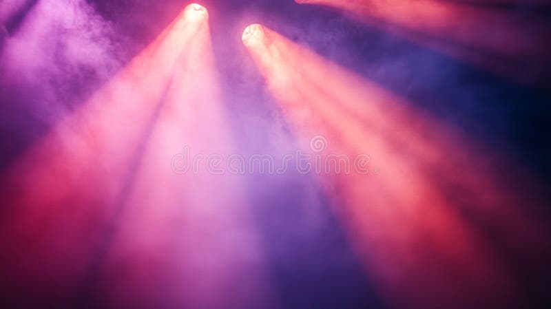 Dynamic Stage Lighting with Pink and Purple Hues Stock Illustration ...