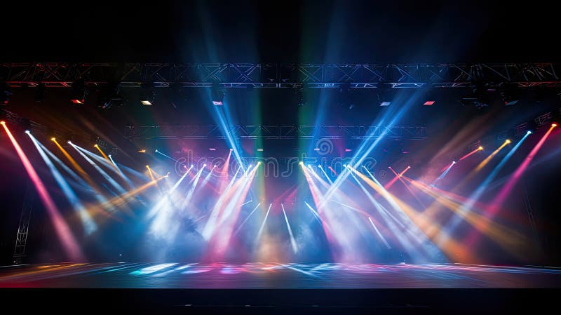 Dynamic stage lights white stock illustration. Illustration of ...