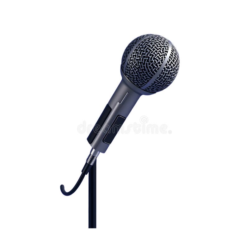 Dynamic Stage Microphone Icon 3d Render with Ultra Layer Stock Image ...