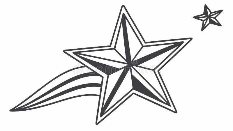Dynamic Star with Tail, Shooting Star Effect, Vector Design Generative ...