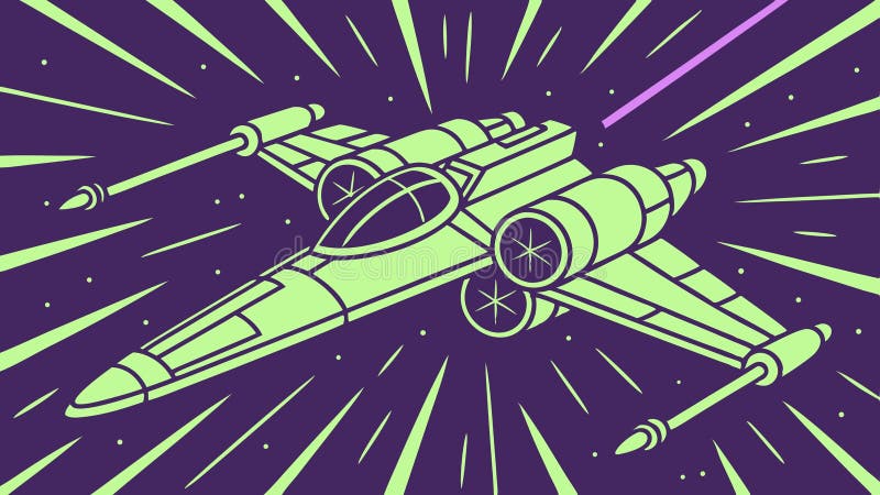 Dynamic Starship in Space Vector, Sci-Fi Adventure, Vector Design ...